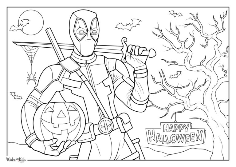 Deadpool Coloring Pages (Free Printable PDFs) | WakeTheKids