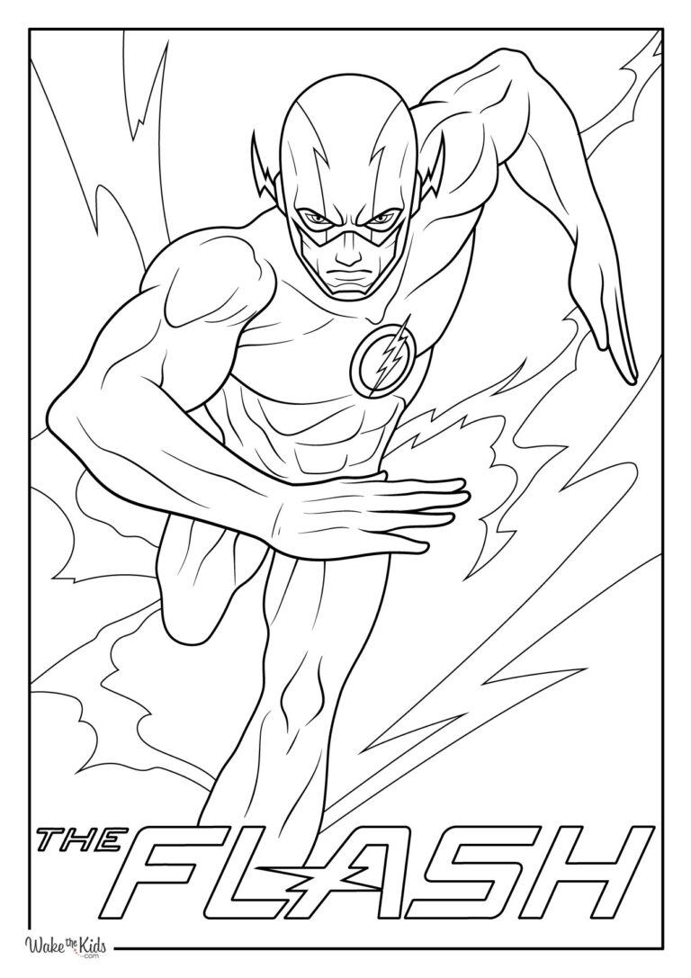 The Flash Coloring Pages (Free Printable PDFs) | WakeTheKids