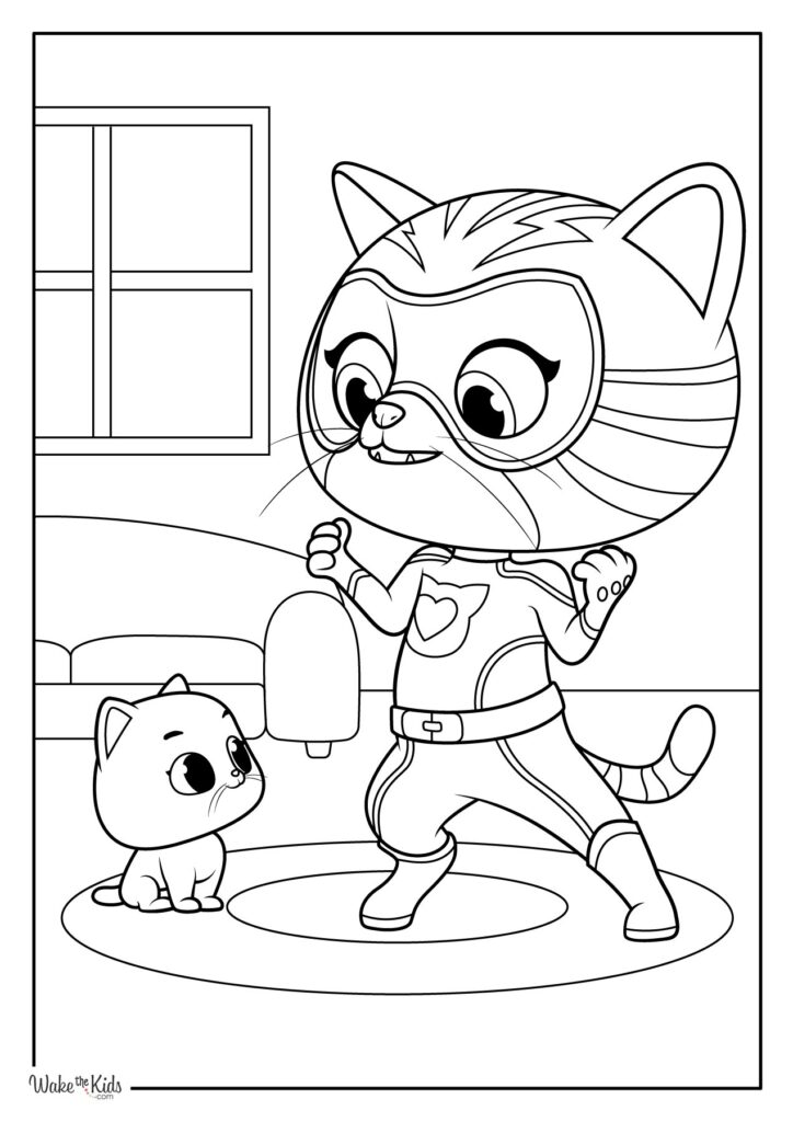 SuperKitties Coloring Pages (Free Printable PDFs) | WakeTheKids