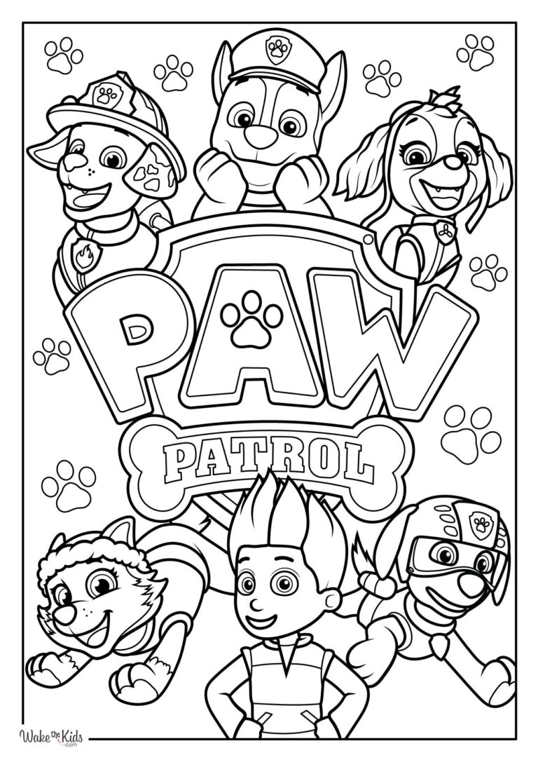 Paw Patrol Coloring Pages (Free Printable PDFs) | WakeTheKids