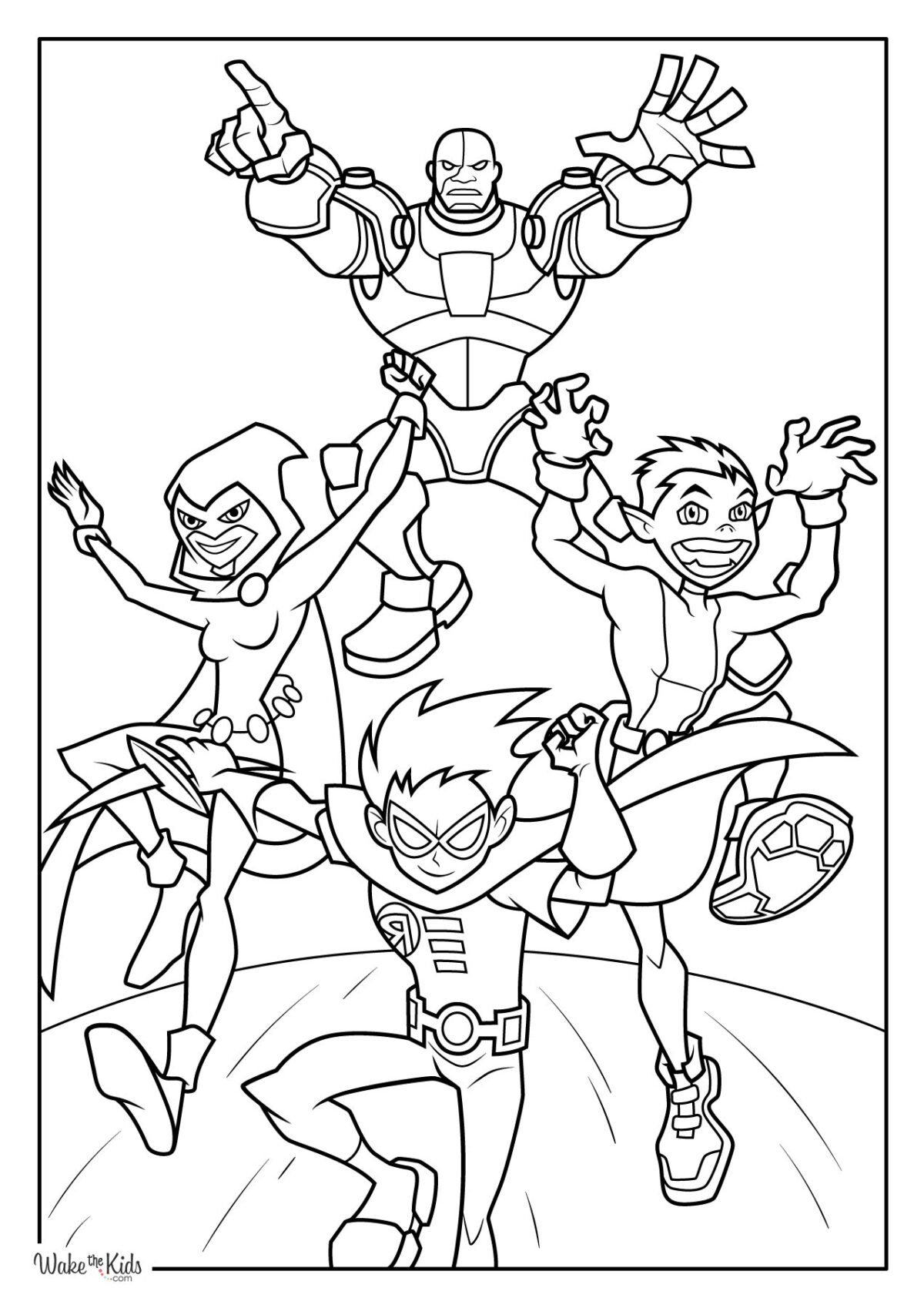 Teen Titans Coloring Pages (Free Printable PDFs) | WakeTheKids