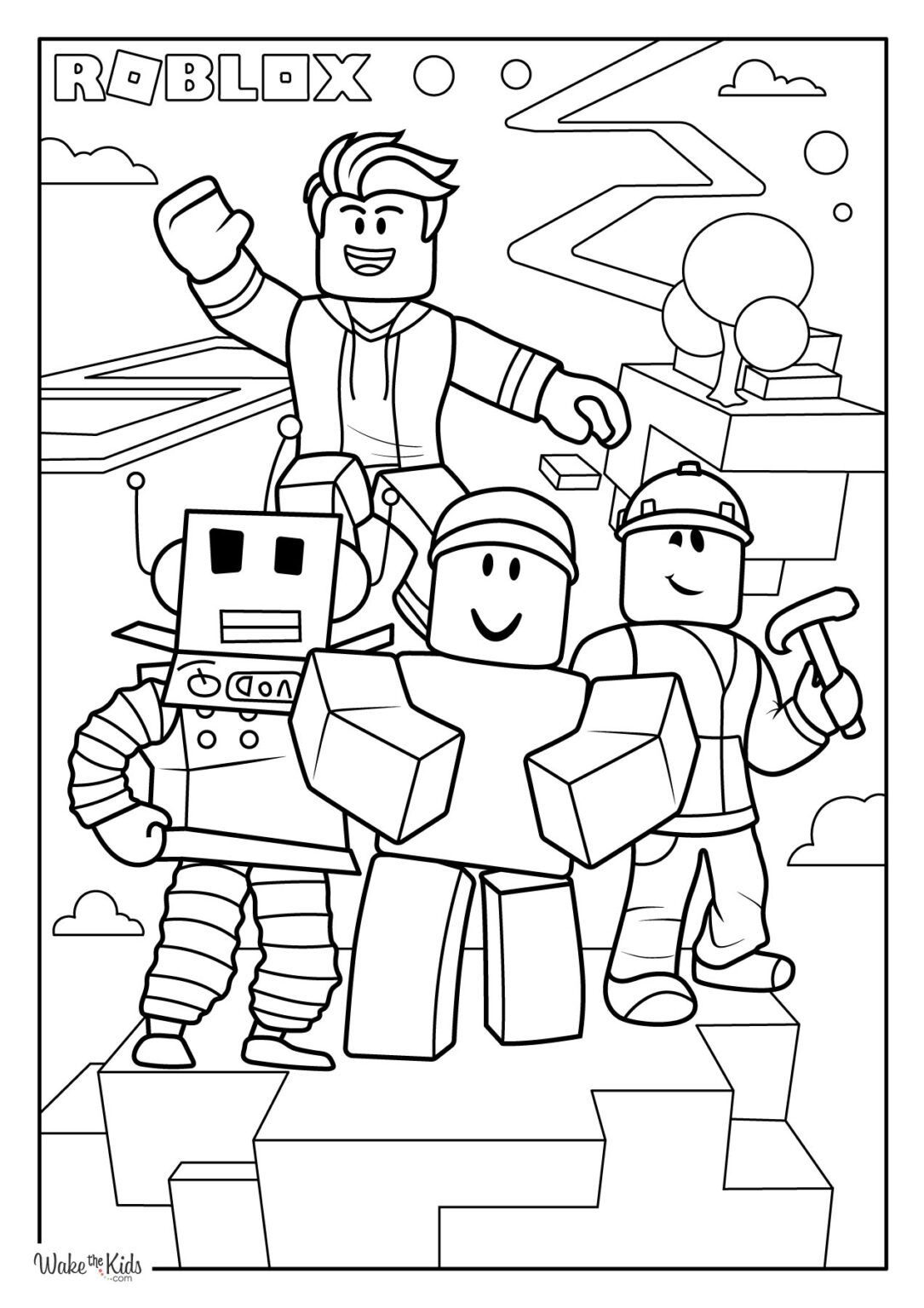Astro Bot Coloring Pages (Free Printable PDFs) | WakeTheKids