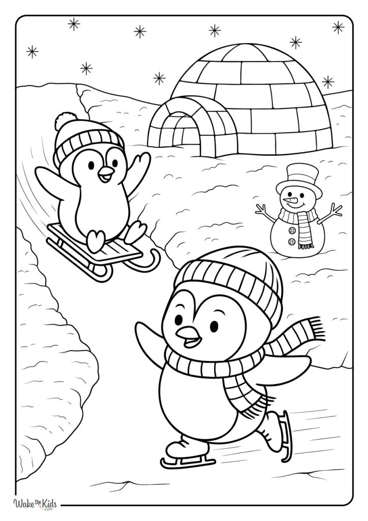 Penguin Coloring Pages (Free Printable PDFs) | WakeTheKids