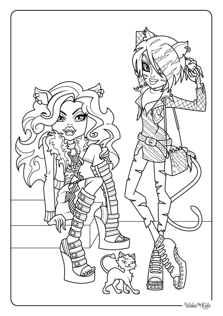 Monster High Coloring Pages (Free Printable PDFs) | WakeTheKids