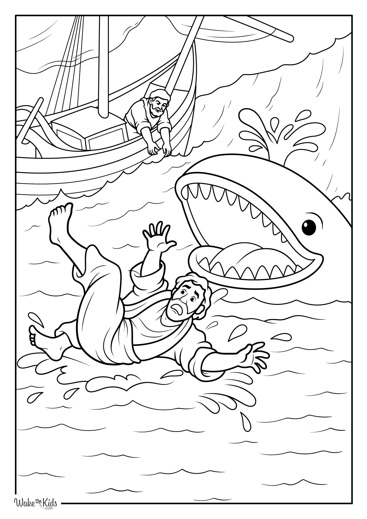Jonah Coloring Pages (Free Printable PDFs) | WakeTheKids