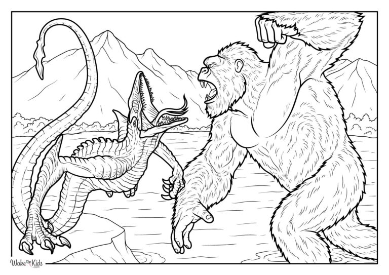 King Kong Coloring Pages (Free Printable PDFs) | WakeTheKids