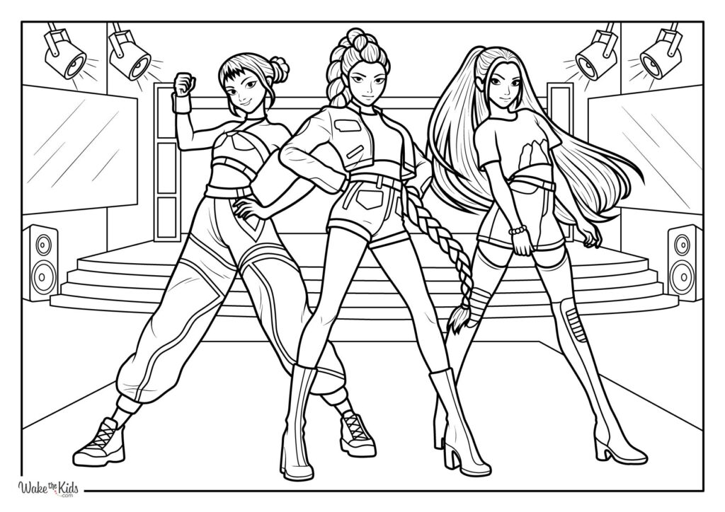 KPop Demon Hunters Coloring Pages (Free Printable PDFs) | WakeTheKids