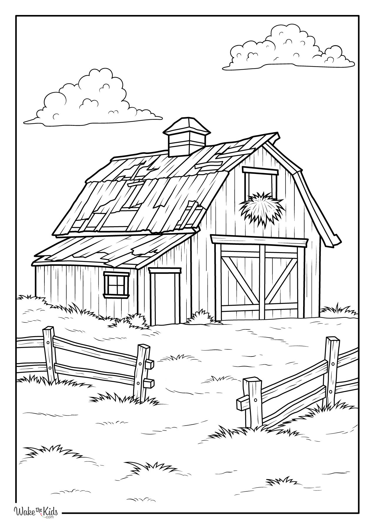 Barn Coloring Pages (Free Printable PDFs) | WakeTheKids