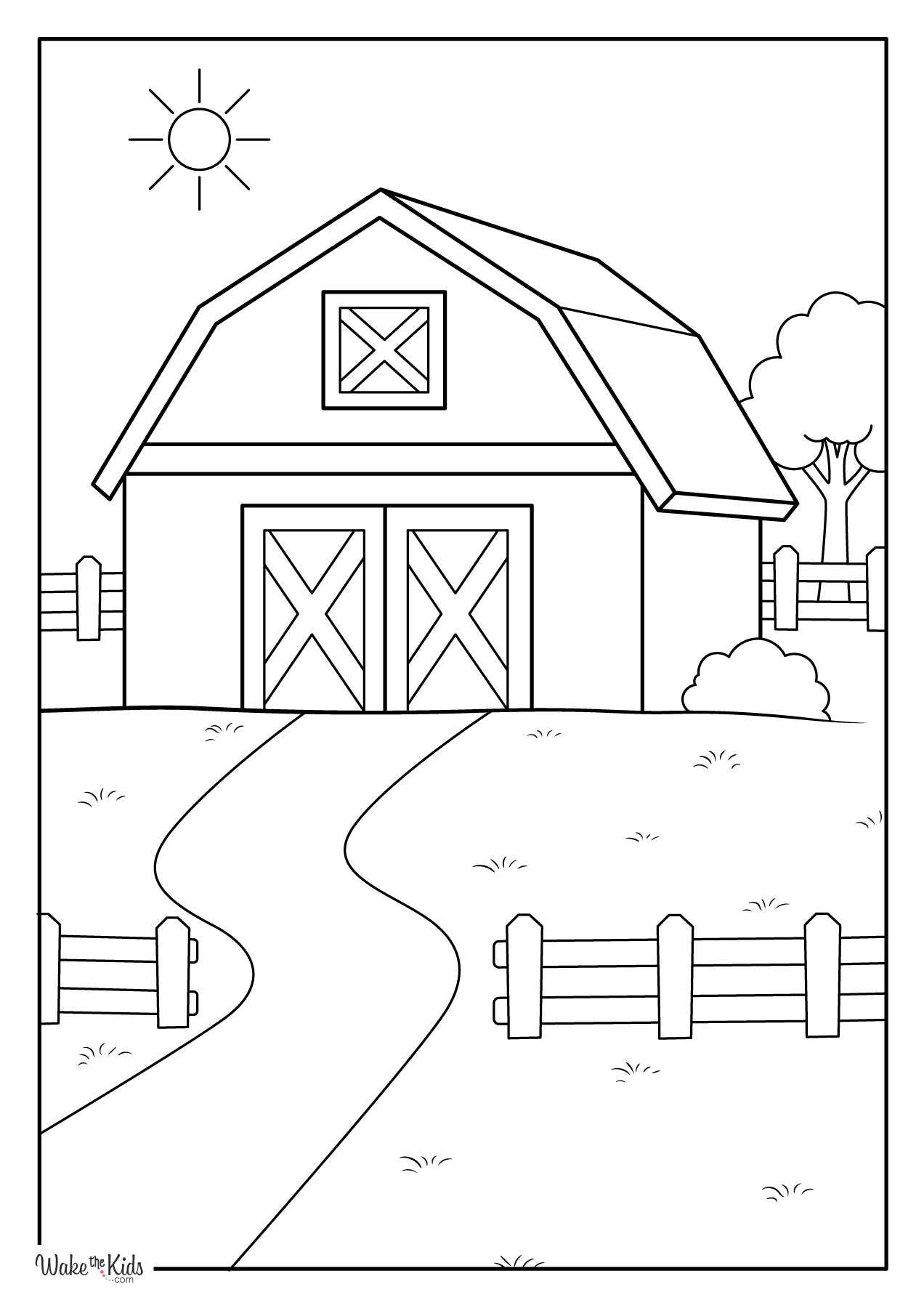 Barn Coloring Pages (Free Printable PDFs) | WakeTheKids