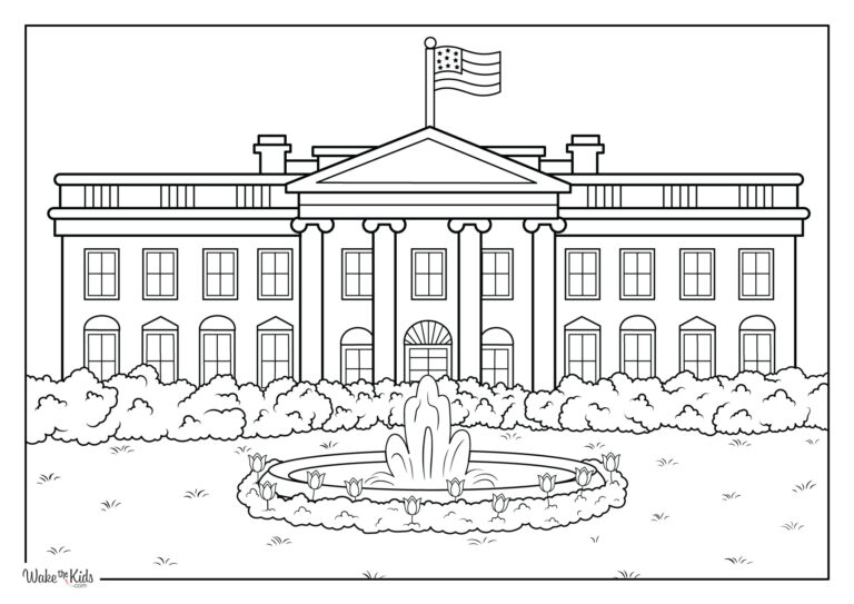 White House Coloring Pages (Free Printable PDFs) | WakeTheKids