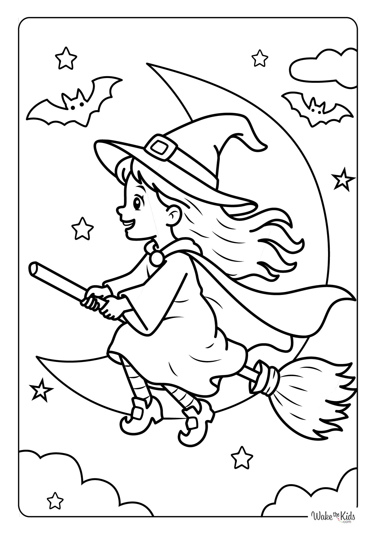 Witch Coloring Pages (Free Printable PDFs) | WakeTheKids