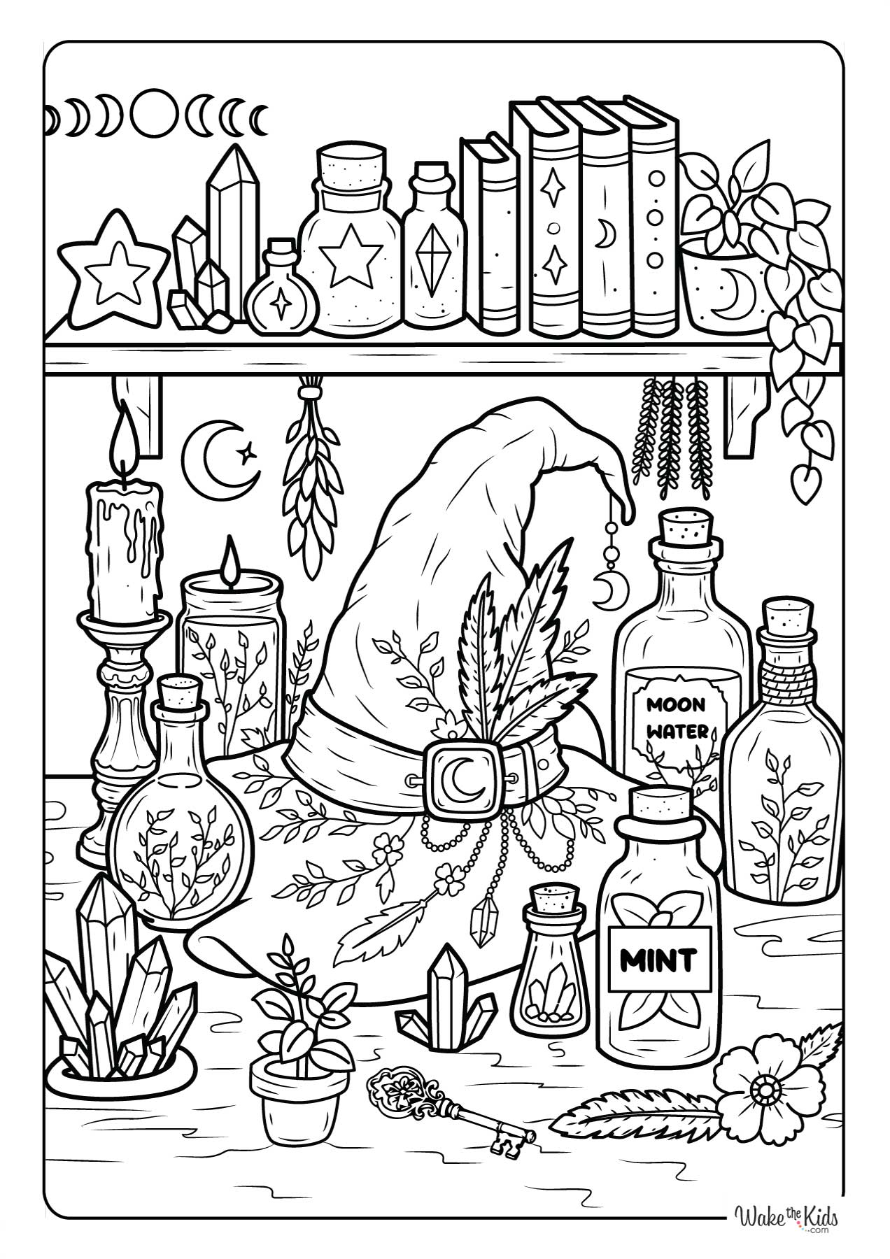 Witch Coloring Pages (Free Printable PDFs) | WakeTheKids